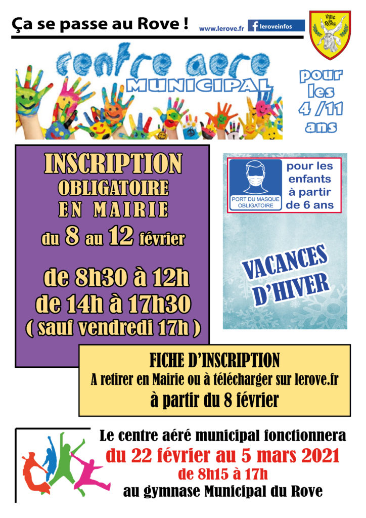 affiche centre aéré hiver 21 - Le Rove
